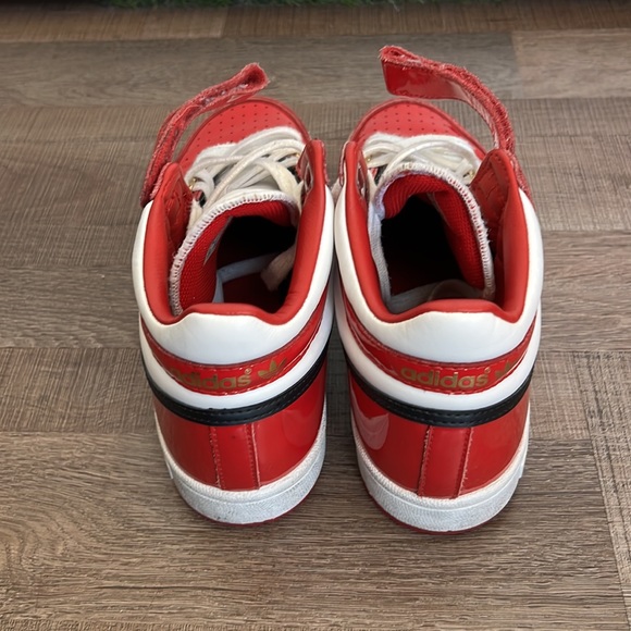 adidas | Shoes | Adidas Concord Red Patent Leather High Top Sneaker ...